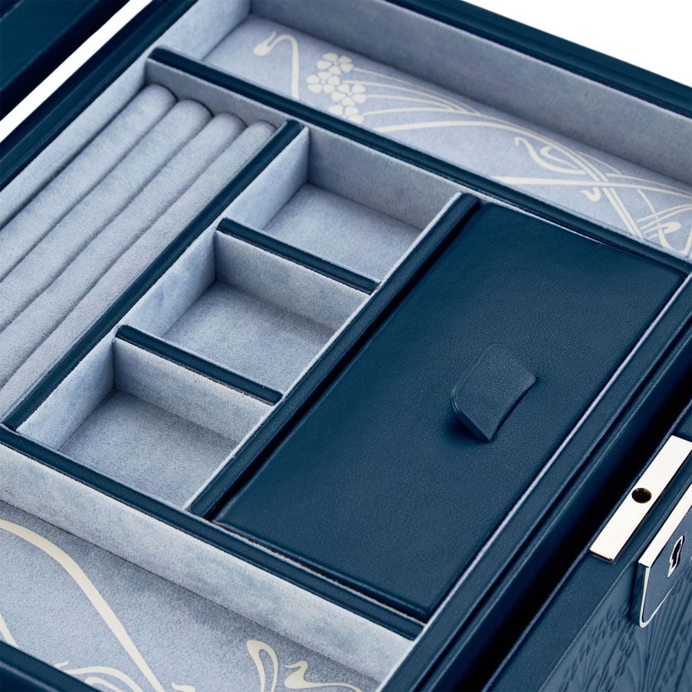 WOLF X LIBERTY All Over Ianthe Large Jewellery Box - Navy - ONLINE EXC ...