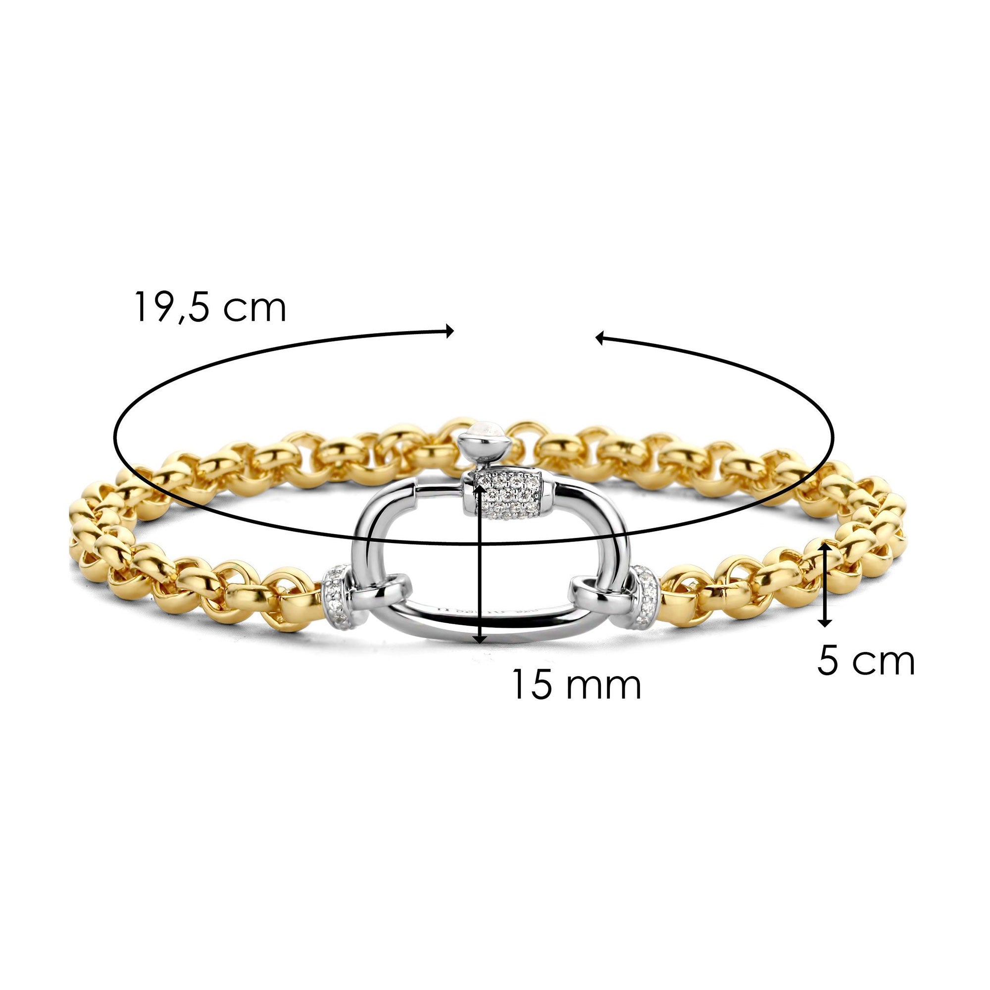Ti Sento Yellow Gold Plated Rolo Chain Bracelet 2950ZY – Michael Jones ...